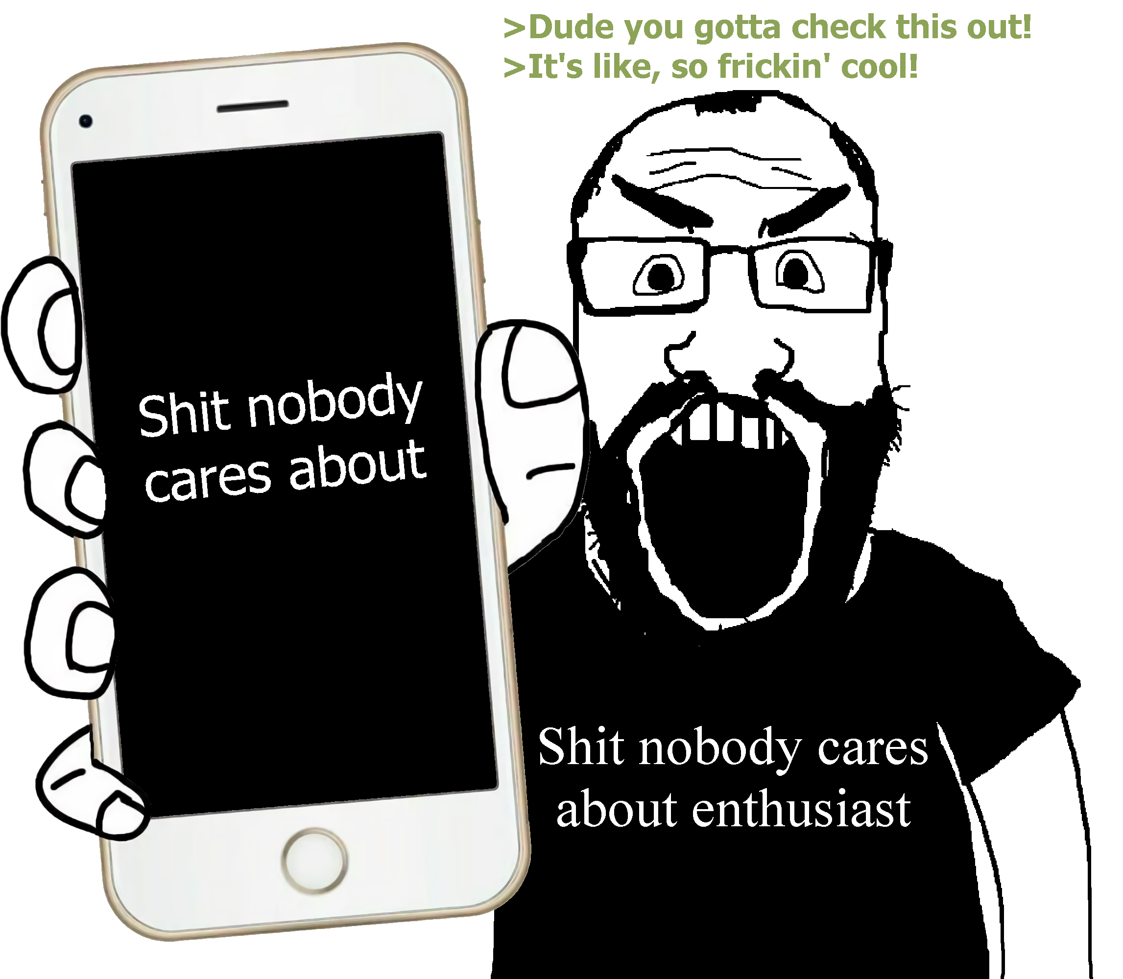 SoyBooru - Post 163007: 1soyjaks arm balding beard black_shirt body ...