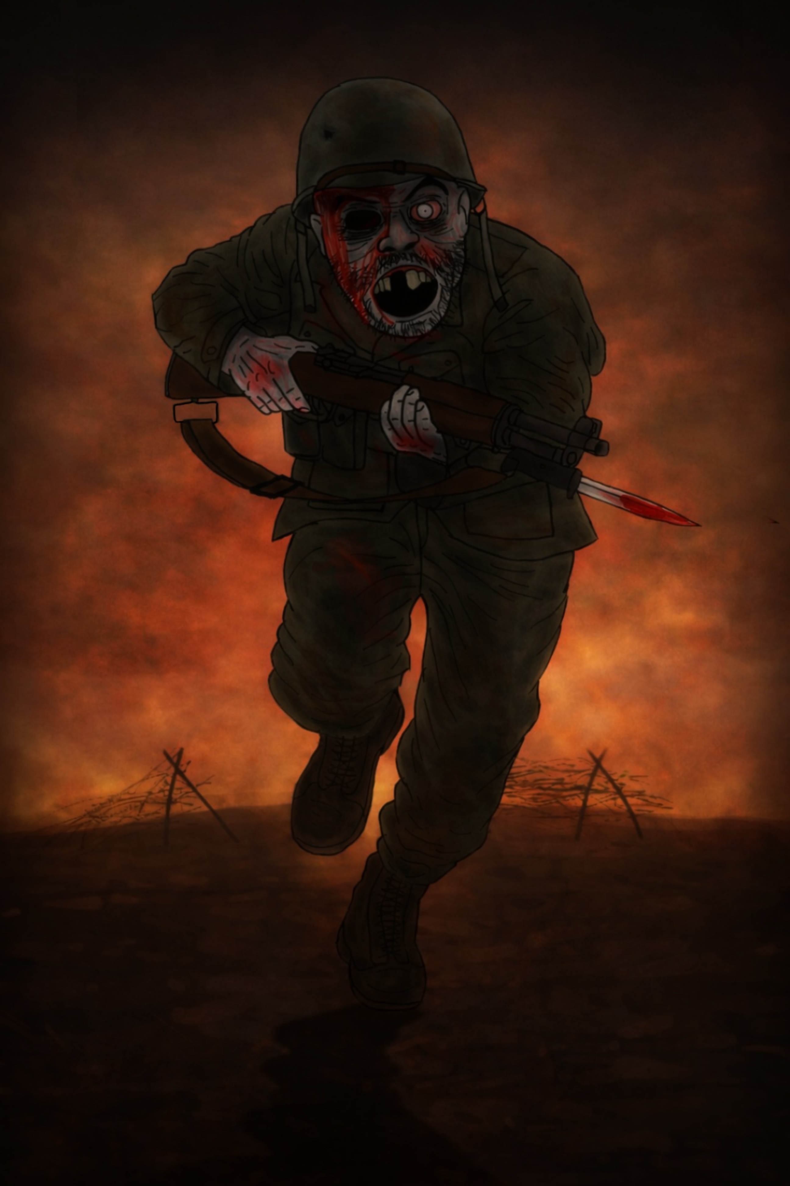 SoyBooru - Post 164987: beard blood boots bullet_hole drawn_background ...