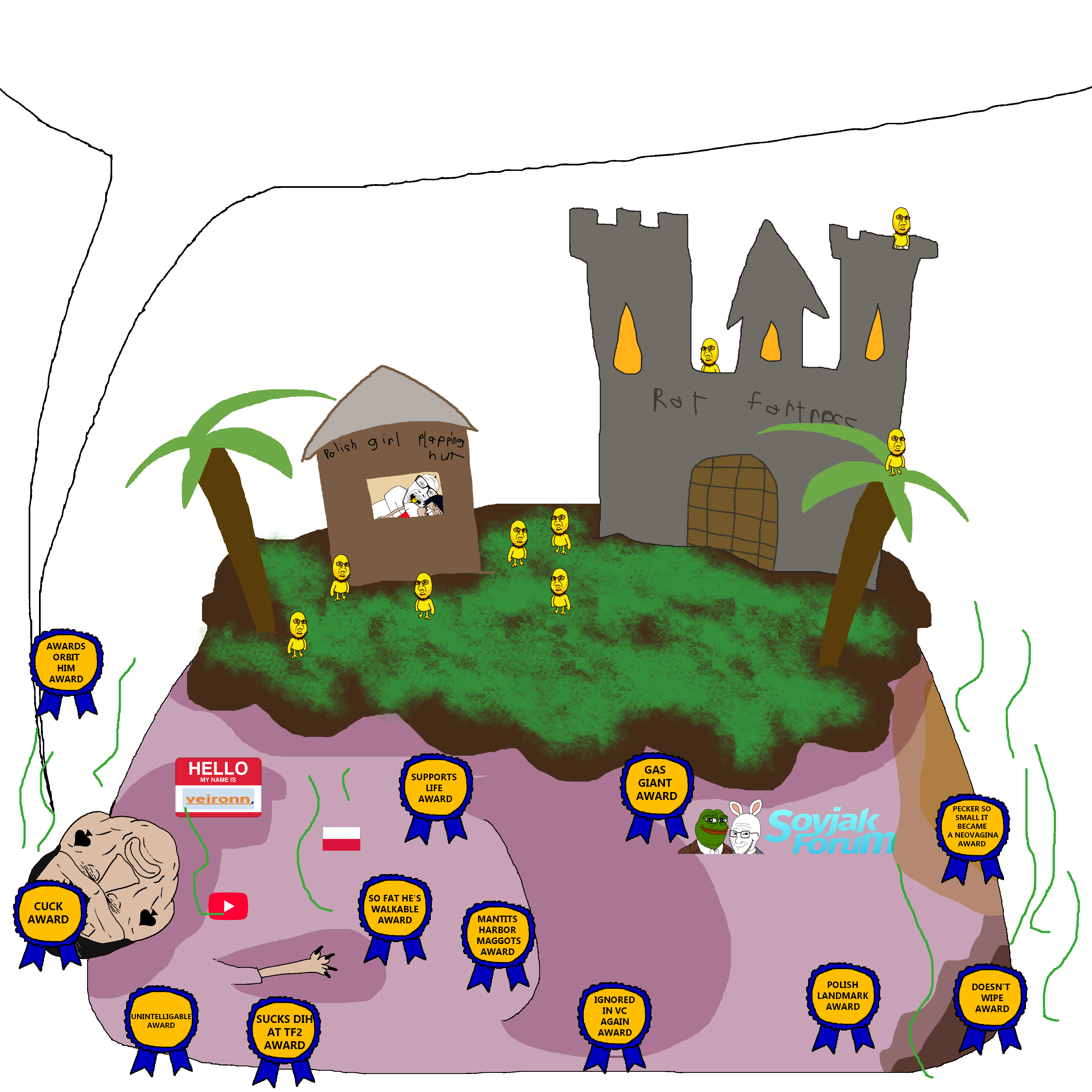 SoyBooru - Post 165171: arm award castle closed_mouth fat female flag ...